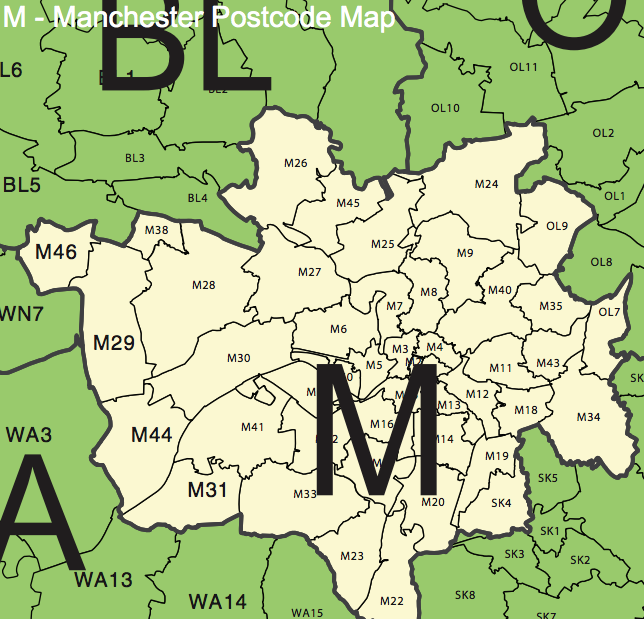 Greatest Manchester Map With Postcodes Of The Decade Check It Out Now Greatest Manchester Map With Postcodes Of The Decade Check It Out Now